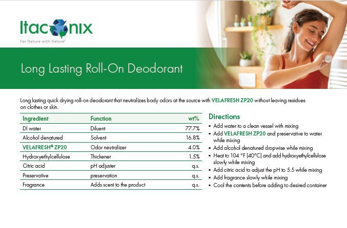 Formula: Long Lasting Roll-On Deodorant