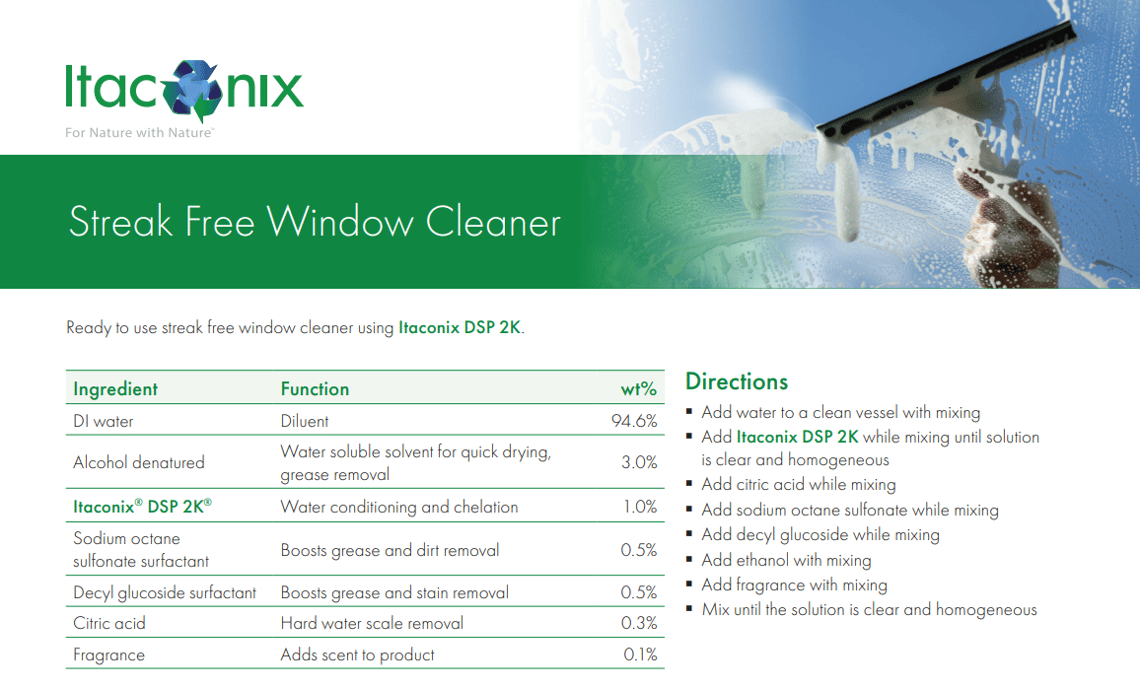 Formula: Streak Free Window Cleaner