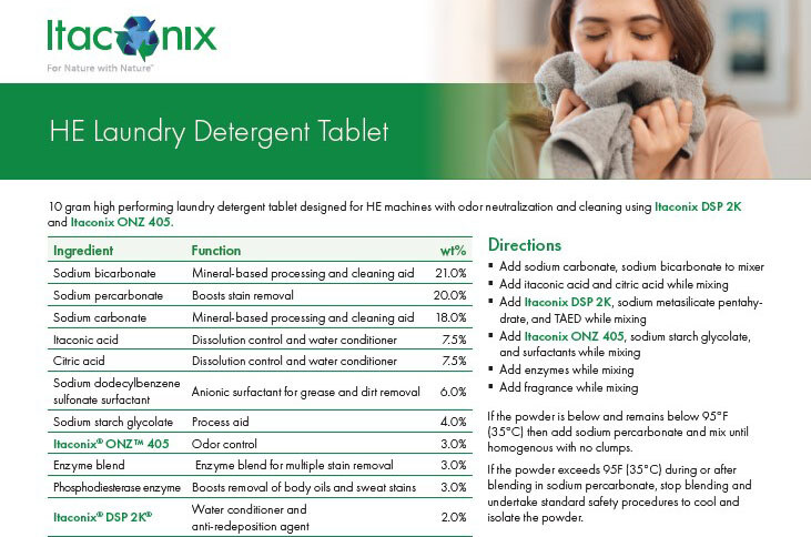 Formula: HE Laundry Detergent Tablet